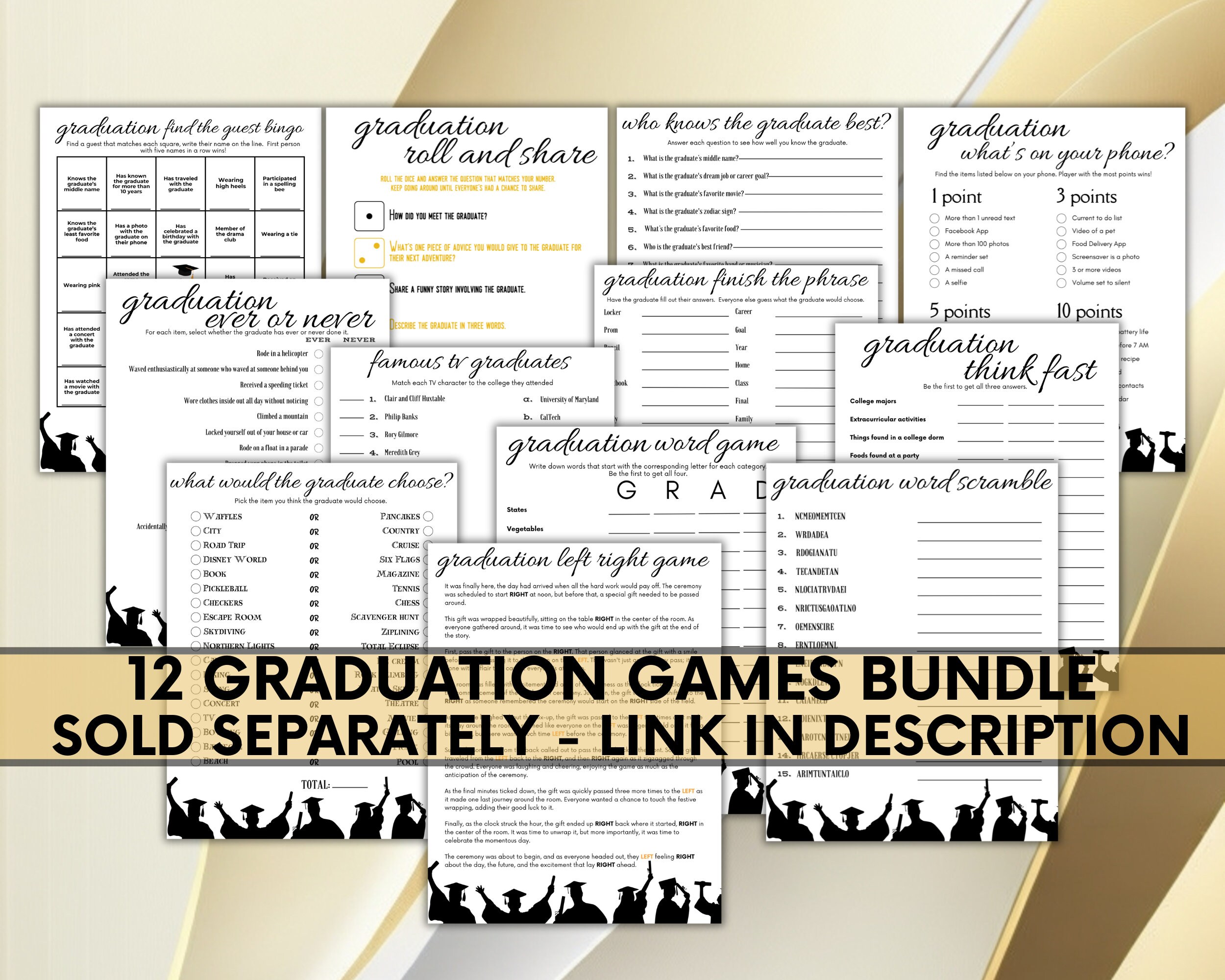 Graduation Left Right Game, Graduation Pass the Gift, 2025 Graduation ...