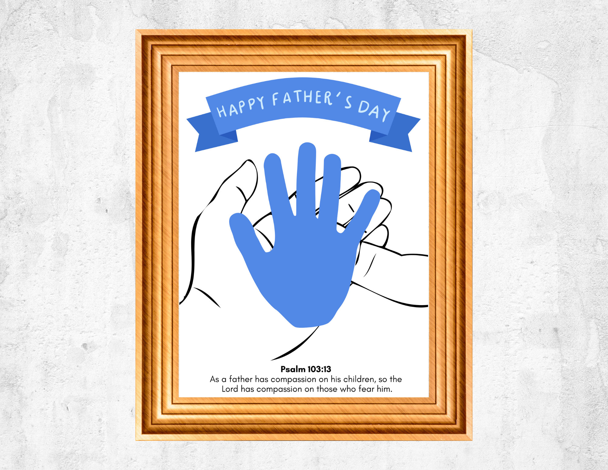 Bible Verse Father's Day Craft, Father's Day Handprint Craft, Sunday ...