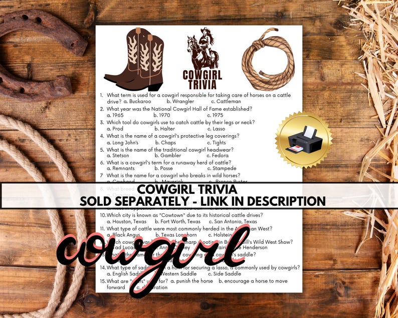Whats Your Cowgirl Name Game Cowgirl Name Game Cowgirl Party Game Western Theme Party Game