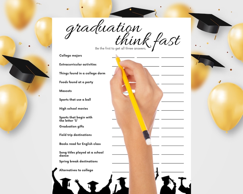 Graduation Think Fast, Graduation Think Quick, 2025 Graduation Games ...