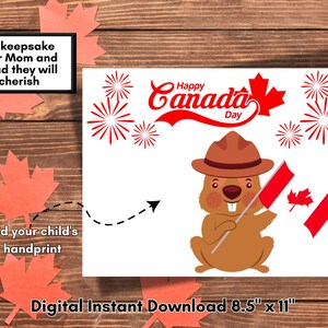 Canada Day Handprint Craft, Kids Canada Day Activity, DIY Canada Day ...