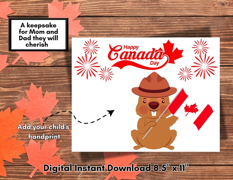 Canada Day Handprint Craft, Kids Canada Day Activity, DIY Canada Day ...