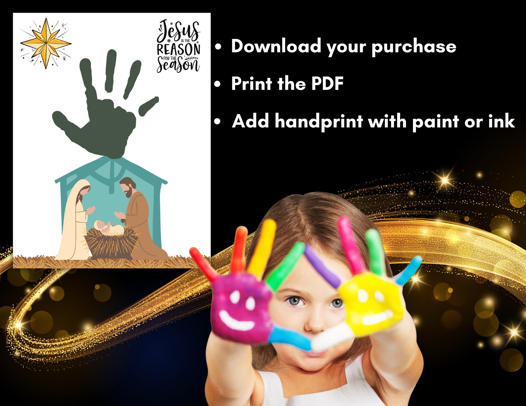 Christian Christmas Handprint Craft, Jesus is the Reason for the Season ...