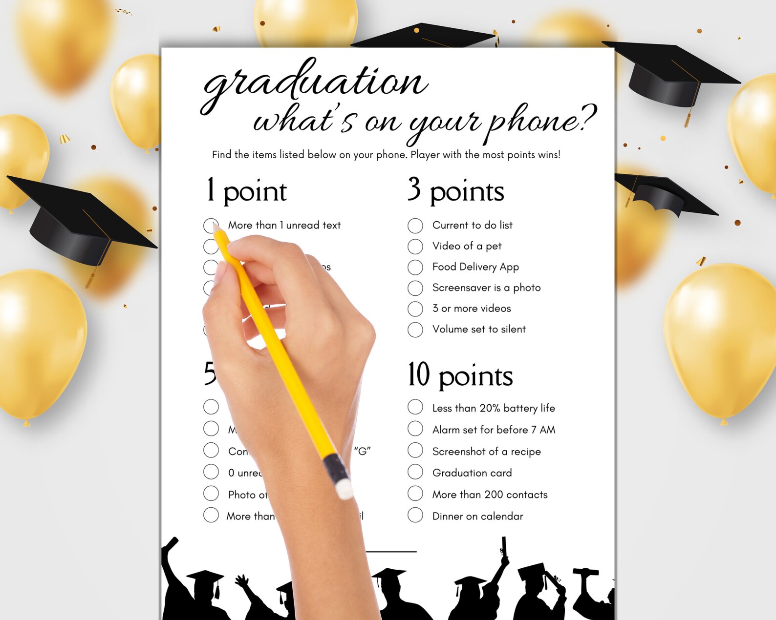 Graduation What's on Your Phone Game | 2024 Graduation Games, Class of ...
