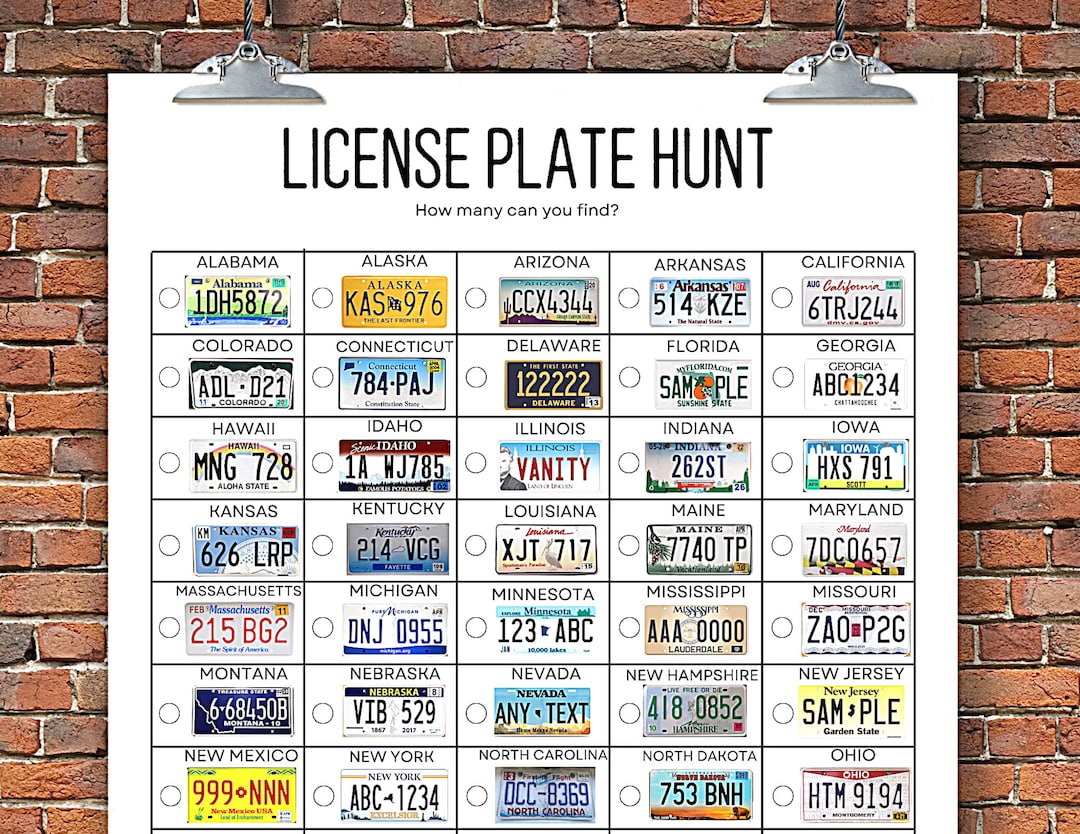Road Trip Games - License Plate Game-make My Drive Fun - Kids Road Trip ...