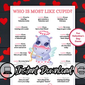 Who is Most Like Cupid Game, Fun Valentine Game, Valentine's Day Games ...