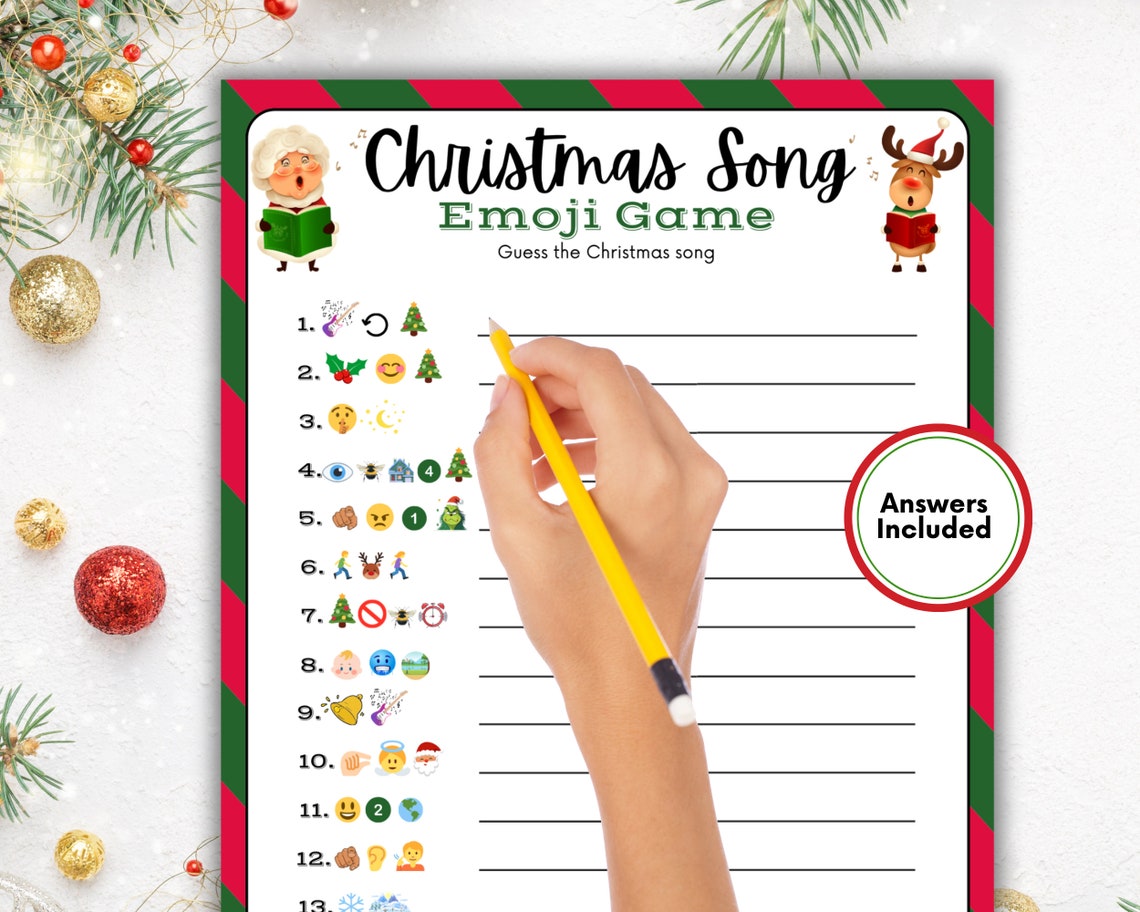 Christmas Emoji Game, Christmas Music Emoji Game, Christmas Song Emoji ...