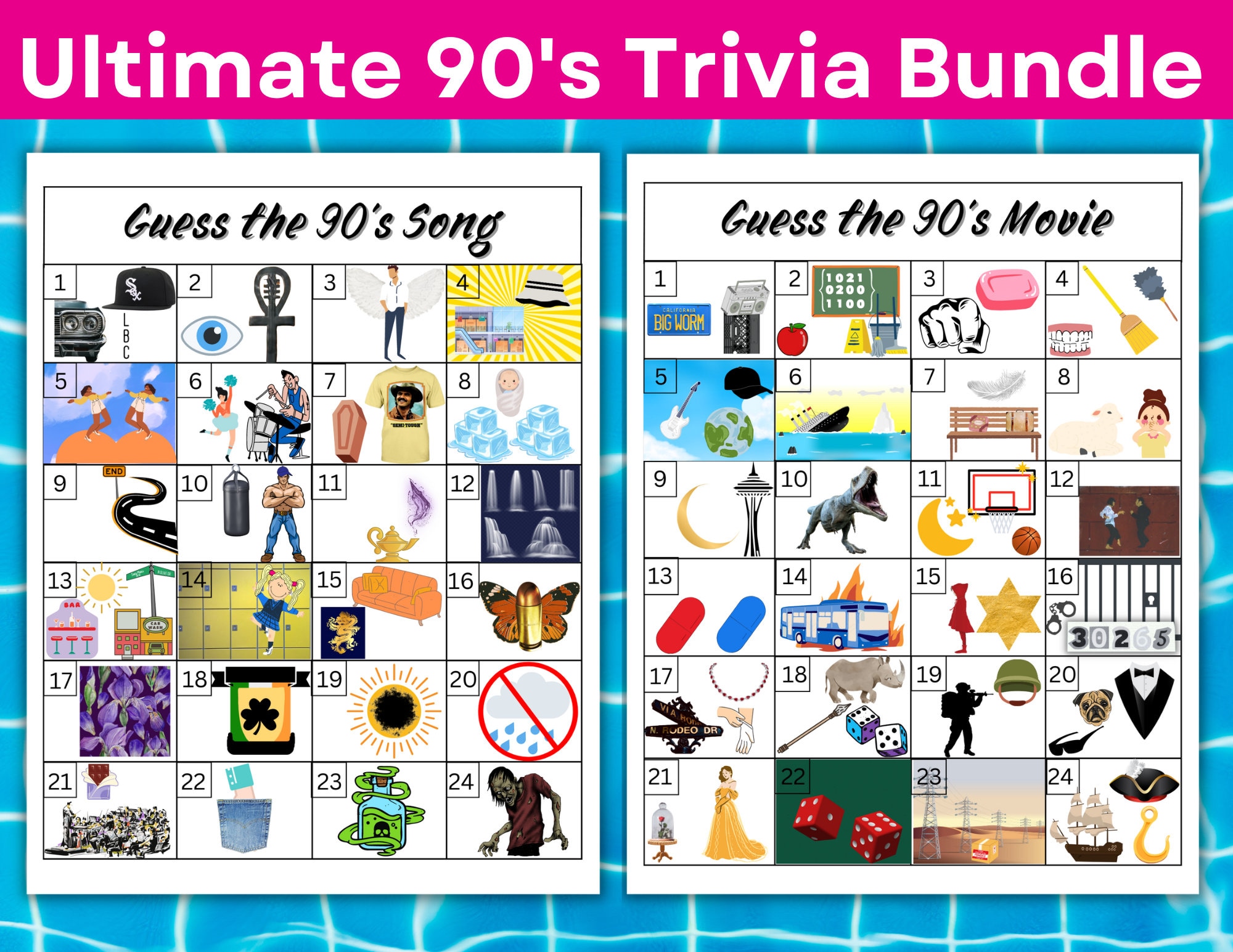 90s Music, 90s Trivia Bundle, 90s Movie, 90s Party, 90s Nostalgia, Back ...