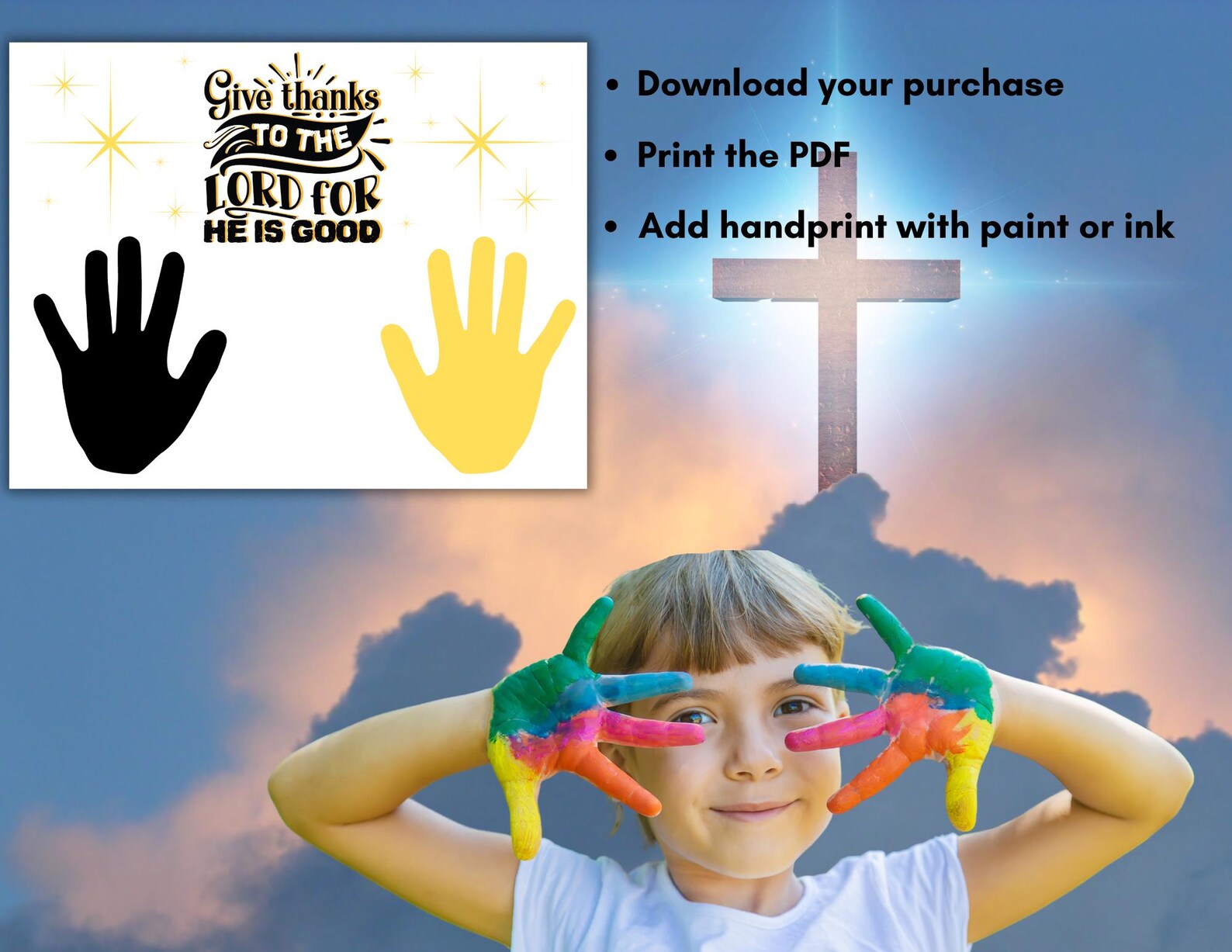 Christian Handprint Craft, Christian Craft for Kids, Bible Handprint ...