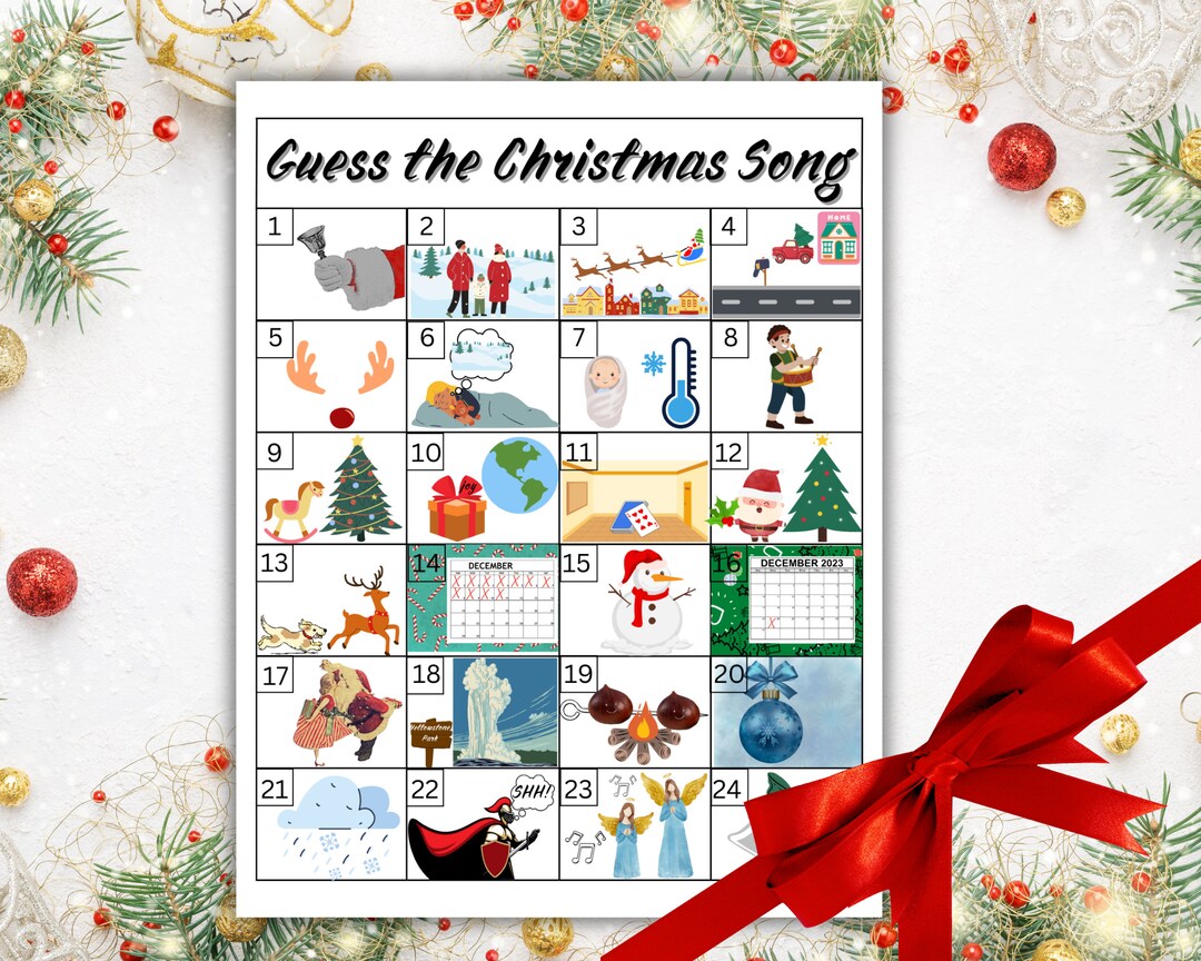 Christmas Song Trivia, Christmas Party Game, Fun Christmas Games ...