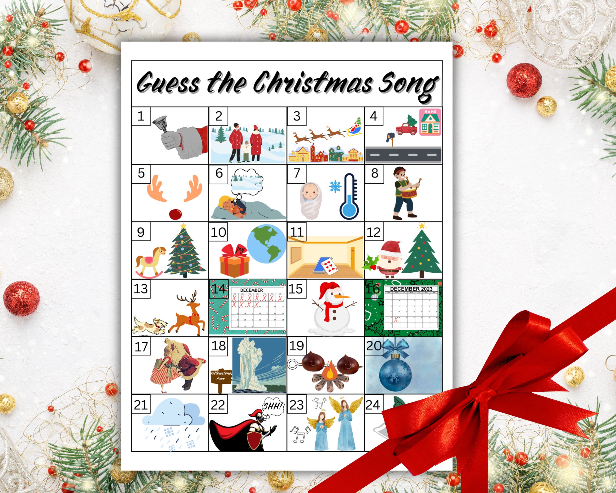 Christmas Song Trivia, Christmas Party Game, Fun Christmas Games ...