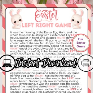 Easter Left Right Game, Left Right Game Easter, Easter Game, Easter ...