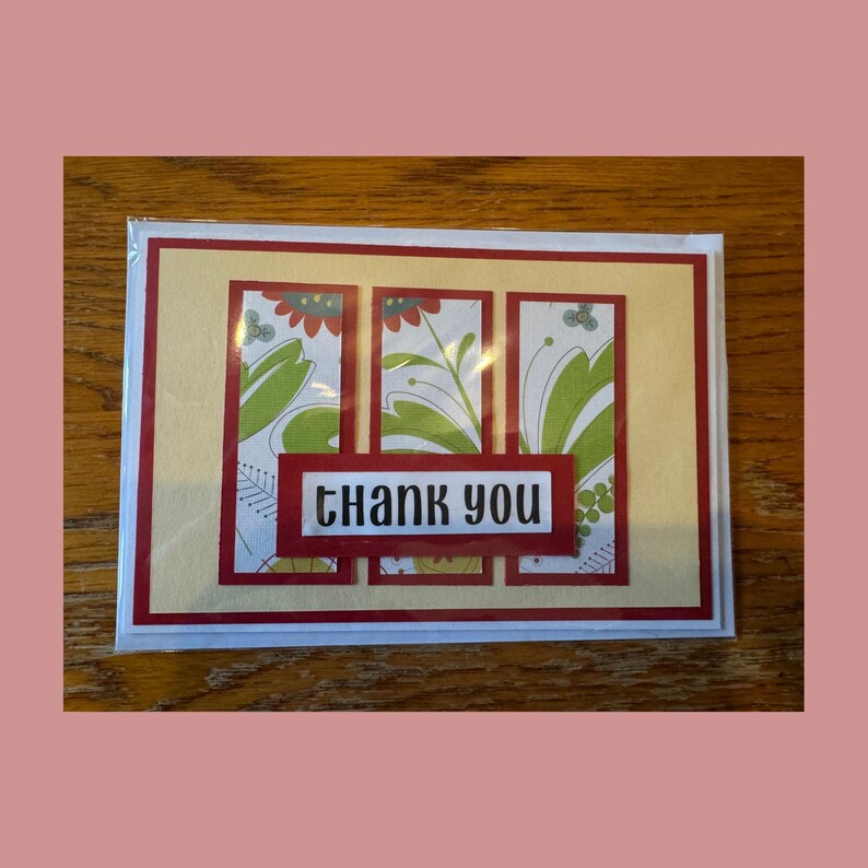 Handmade Thank You Card - Etsy