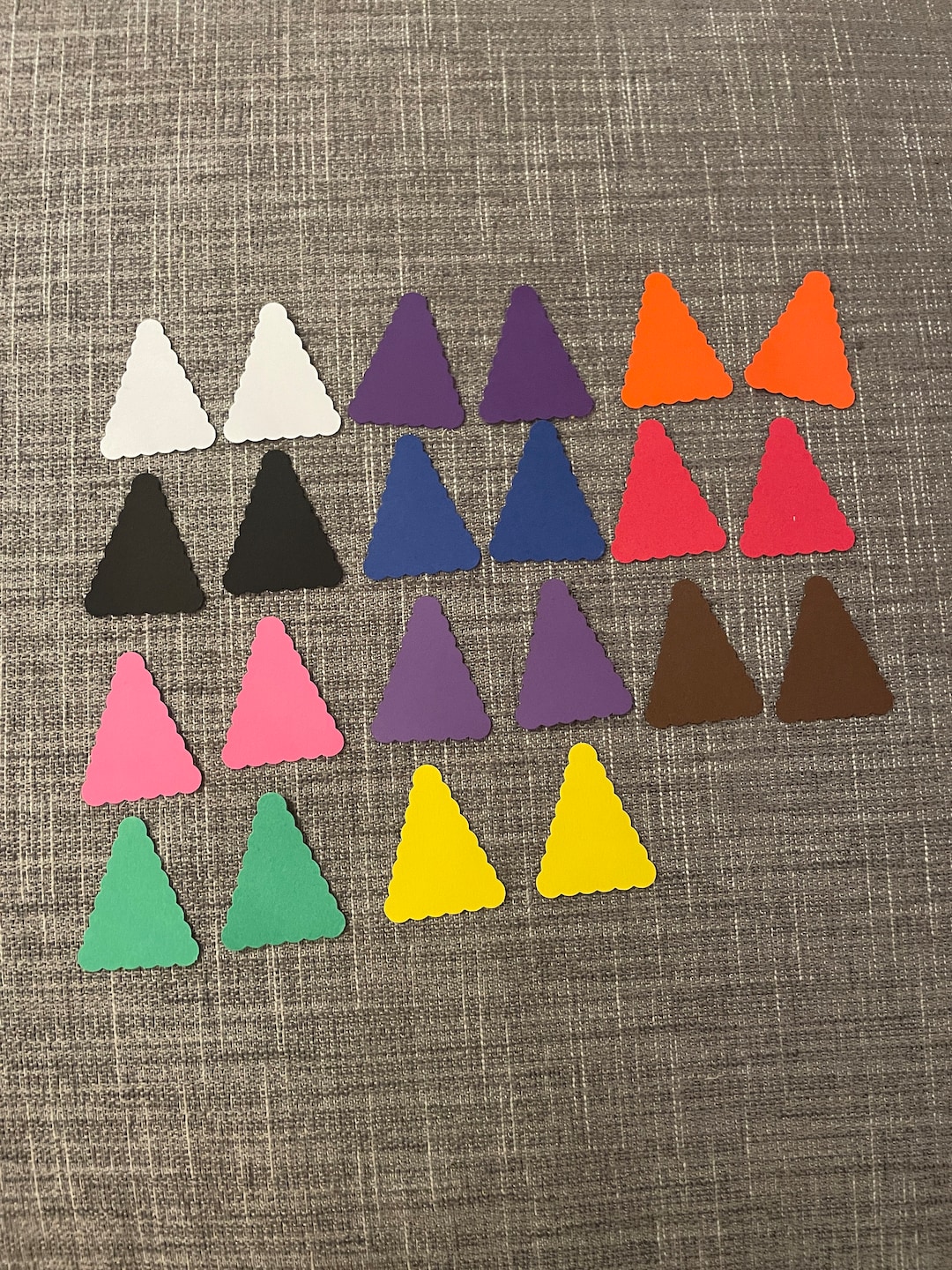 Rainbow Colored Die Cut Triangles - Etsy