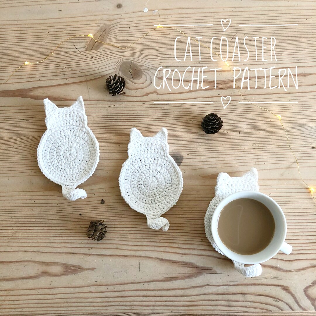 Cat Coaster Crochet Pattern DIGITAL FILE Instant Download - Etsy