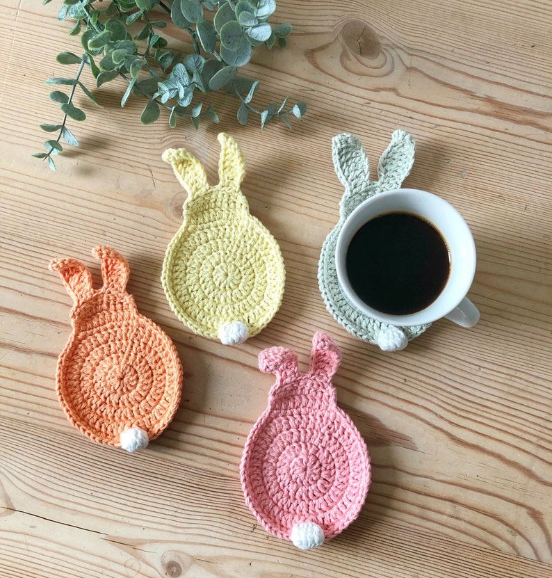 Bunny Coaster Crochet Pattern DIGITAL FILE Instant - Etsy
