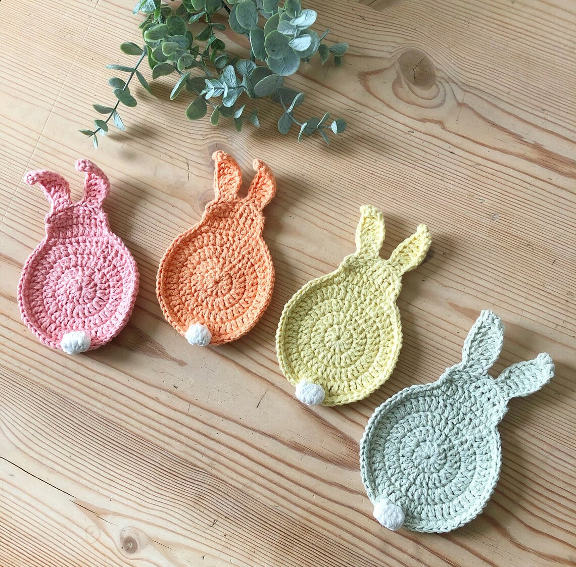 Bunny Coaster Crochet Pattern DIGITAL FILE Instant - Etsy