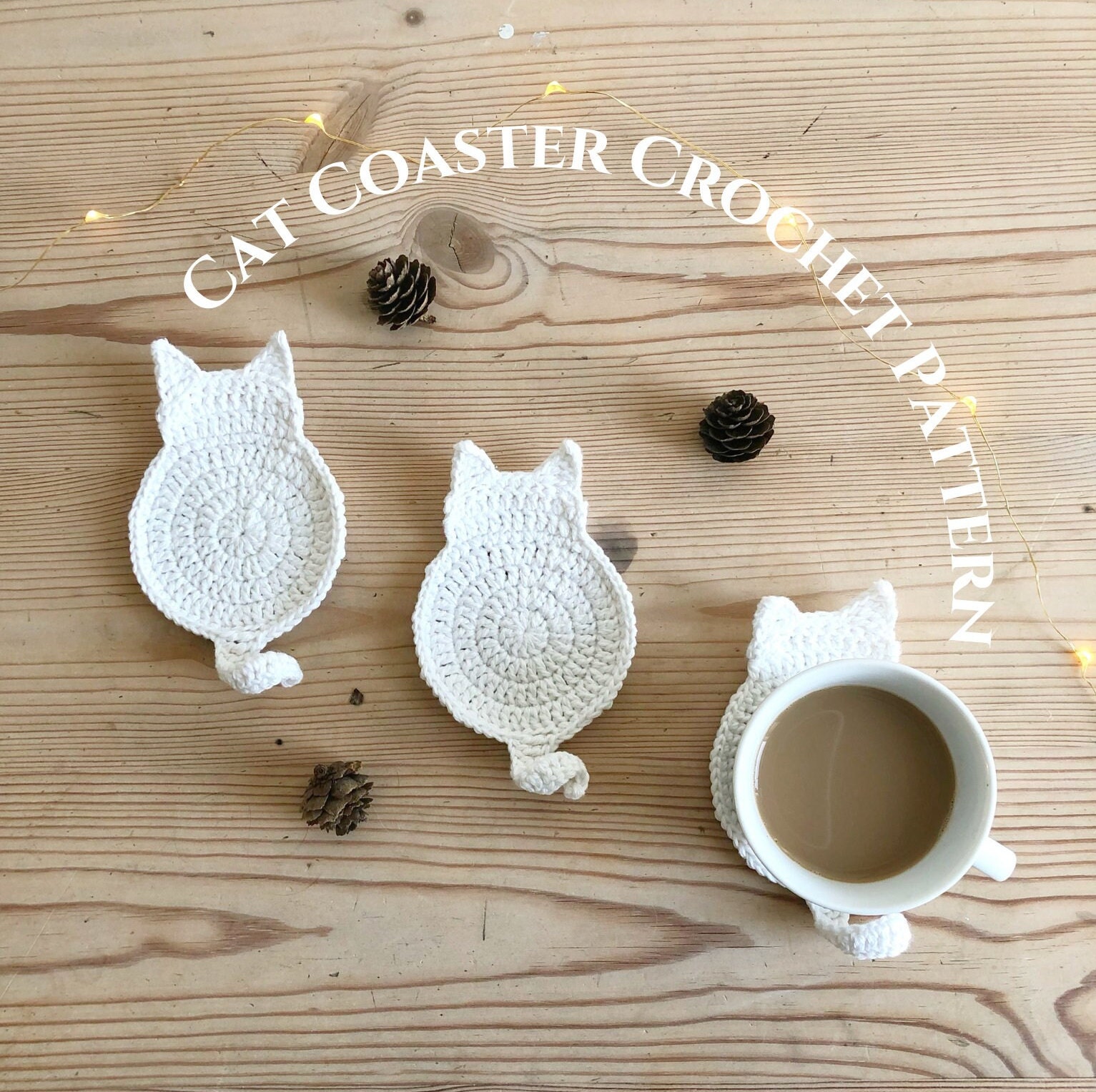 Cat Coaster Crochet Pattern DIGITAL FILE Instant Download - Etsy