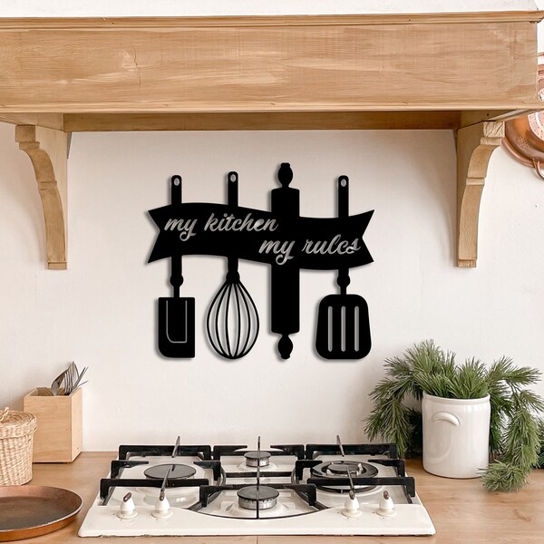 Kitchen Rules Sign - Etsy Canada