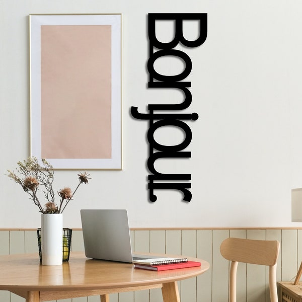 Bonjour Sign - Etsy