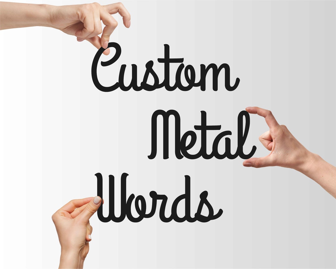 Metal Words Personalized, Custom Metal Name Sign Decor, Metal Letters ...