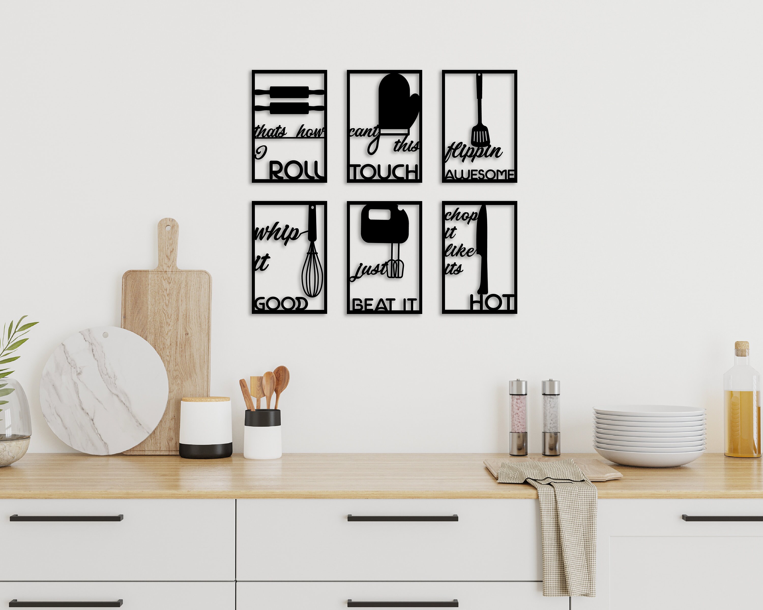 Kitchen Wall Decor, Metal Wall Art, Kitchen Wall Art, Metal Wall Decor ...