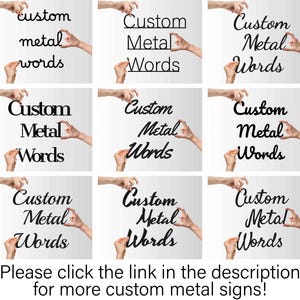 Metal Letters Personalized, Cursive Words Wall Art Your Custom Text ...