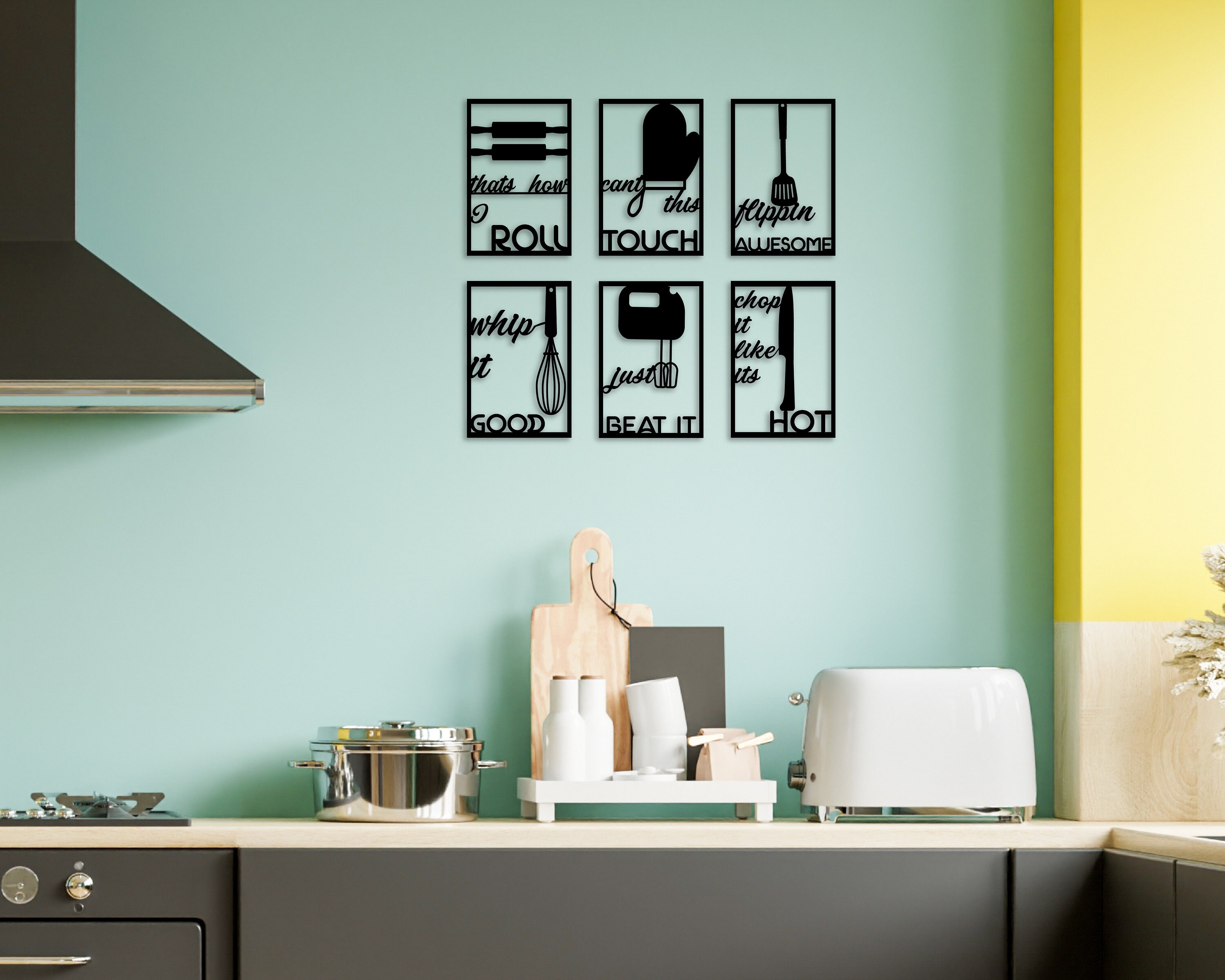 Kitchen Wall Decor, Metal Wall Art, Kitchen Wall Art, Metal Wall Decor ...