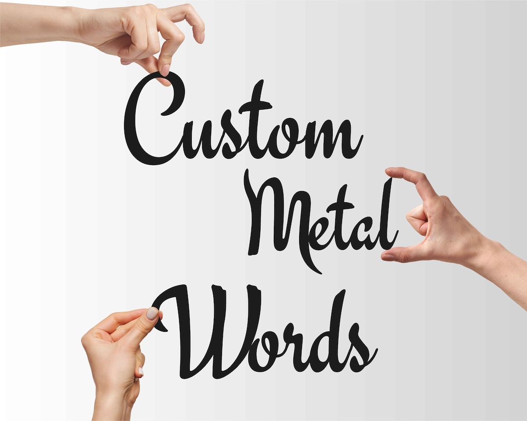 Custom Metal Letters Wall Sign, Personalized Metal Words, Custom Metal ...