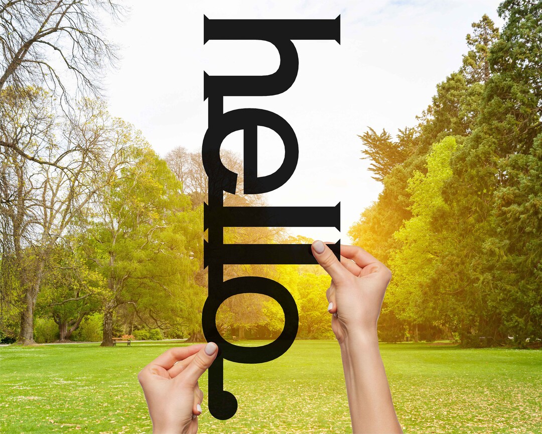 Hello Metal Sign for Outdoor Entryway and Living Room, Vertical Hello ...