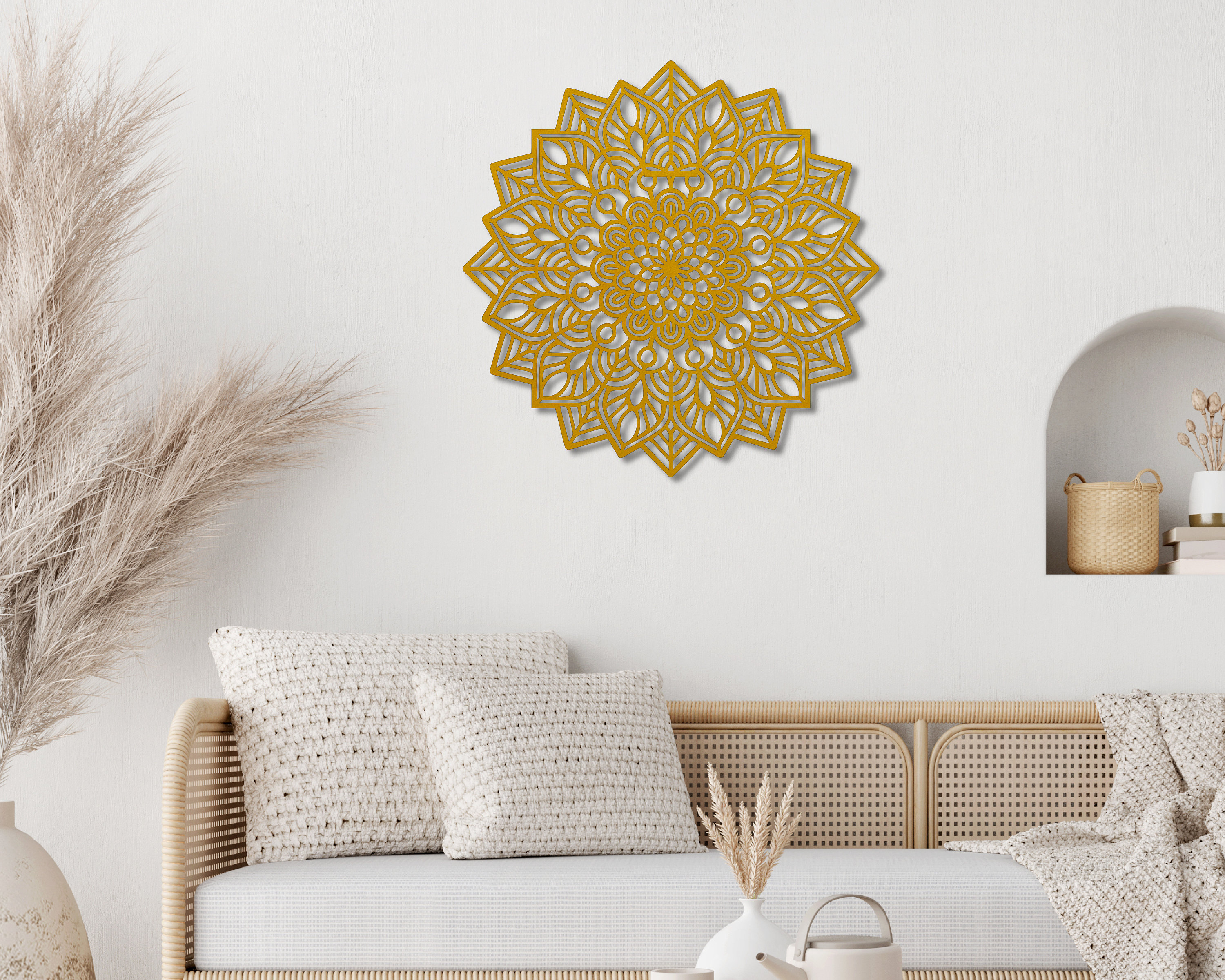 Metal Mandala Wall Art, Large Mandala Metal Wall Decor, Aesthetic Wall ...