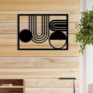 Mid Century Modern Metal Wall Art Decor - Etsy