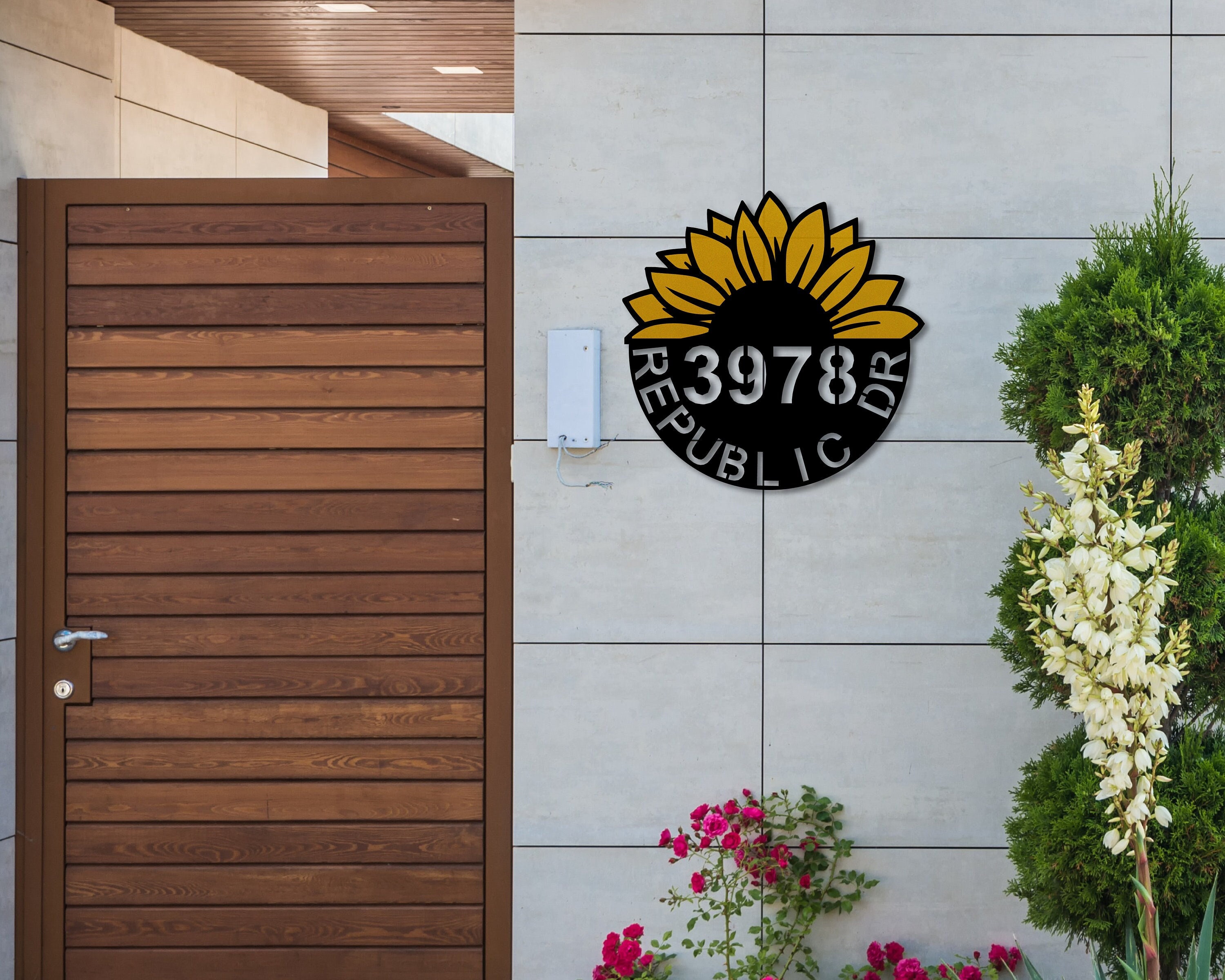 Vertical Outdoor House Number Sign - Etsy