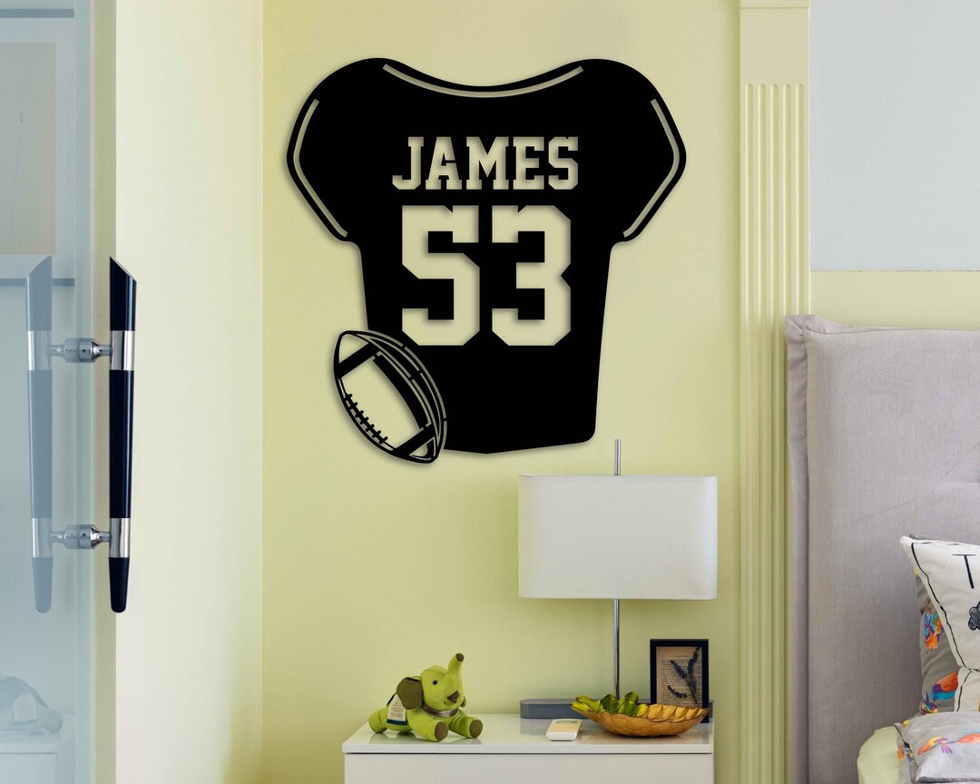 Custom Football Metal Name Sign, Personalized Football Player Name ...
