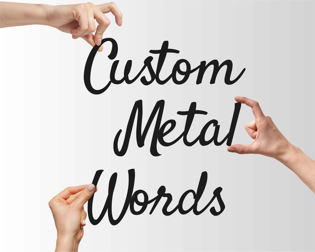 Personalized Metal Letters, Custom Metal Sign, Metal Name Sign Wall Art ...