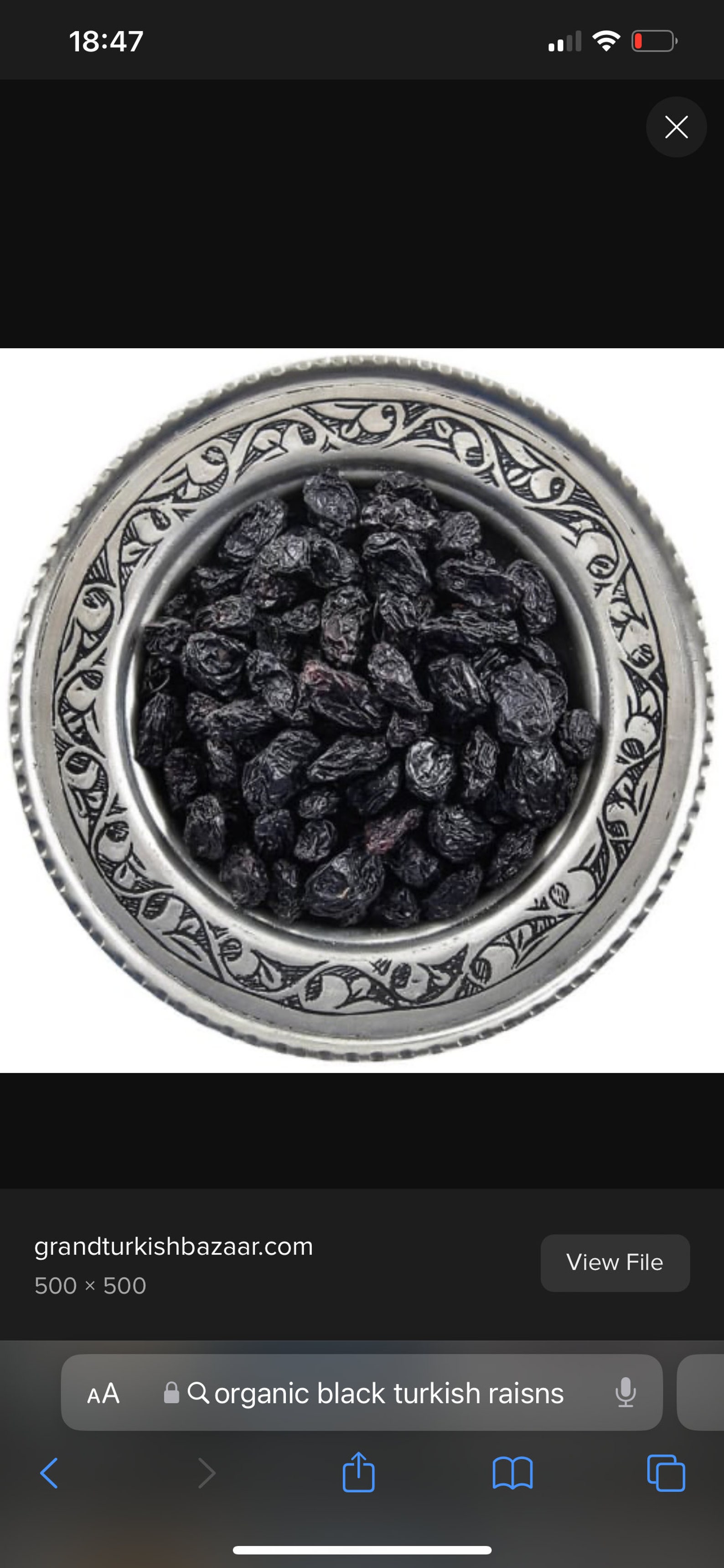 Organic Dried Black Turkish Raisins No Additives or Preservatives 100g ...
