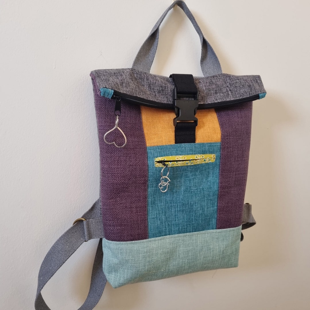 Handmade Backpack Bag, Hobo Backpack, Vegan Woven Bag, Convertible ...