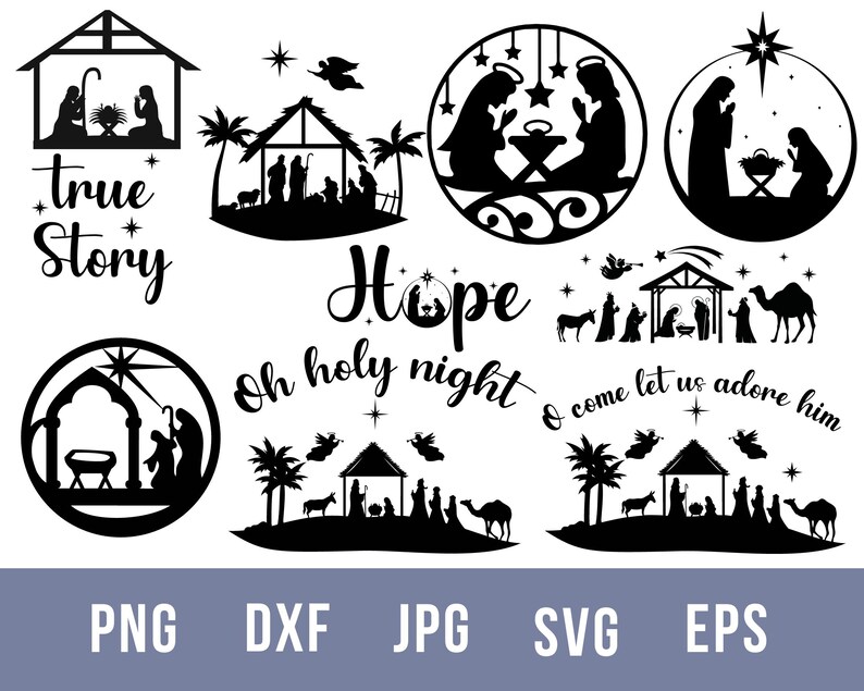Nativity Svg Nativity Scene Svg Nativity Png Nativity - Etsy