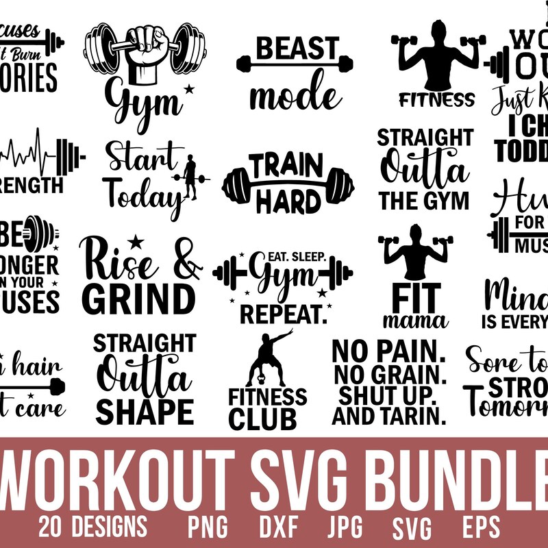 Exercise Svg - Etsy