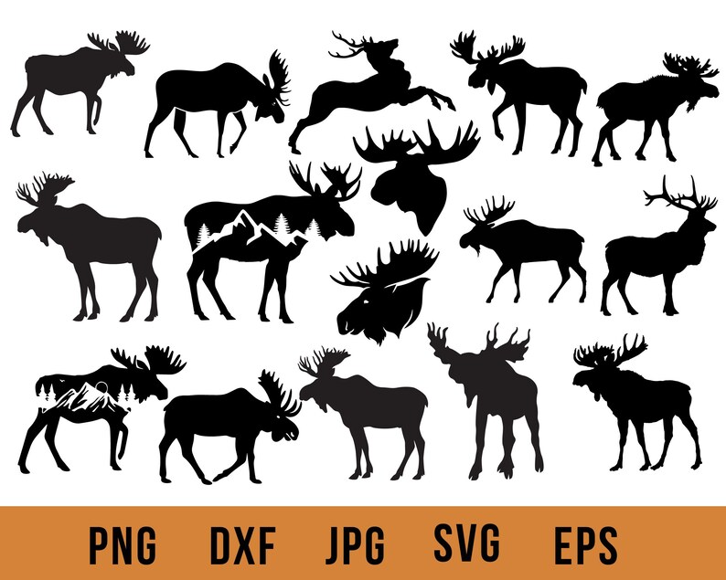 Moose Svg Animal Svg Christmas Moose Svg Christmas Moose - Etsy