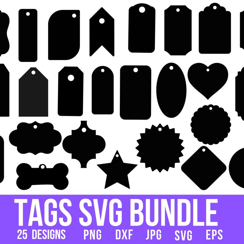 Christmas Tags Svg - Etsy