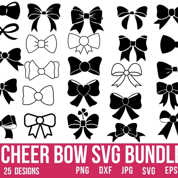 Cheer Bow Svg - Etsy