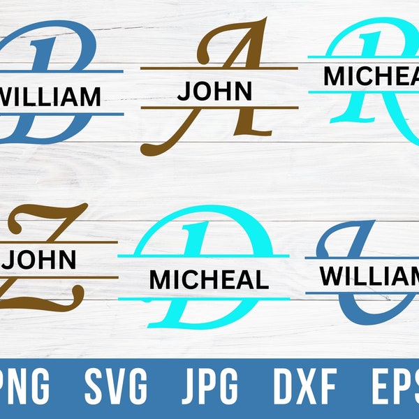 Split Monogram - Etsy