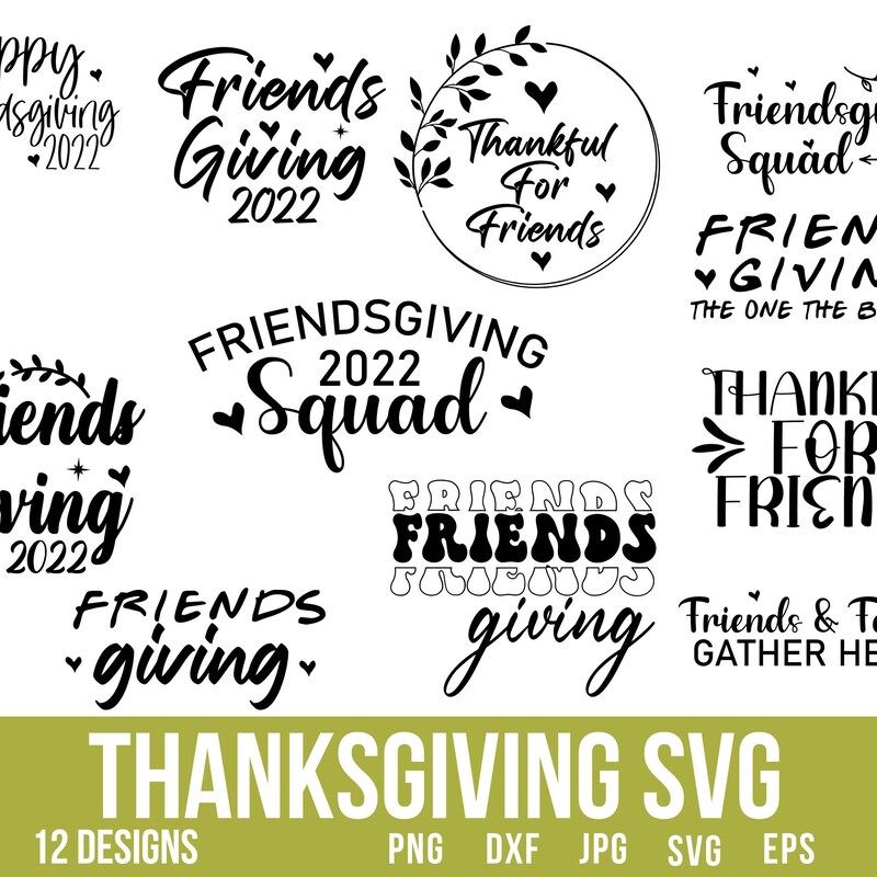 Friendsgiving Clipart - Etsy