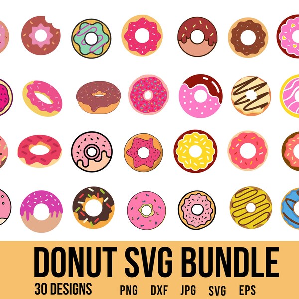 Donut Svg - Etsy