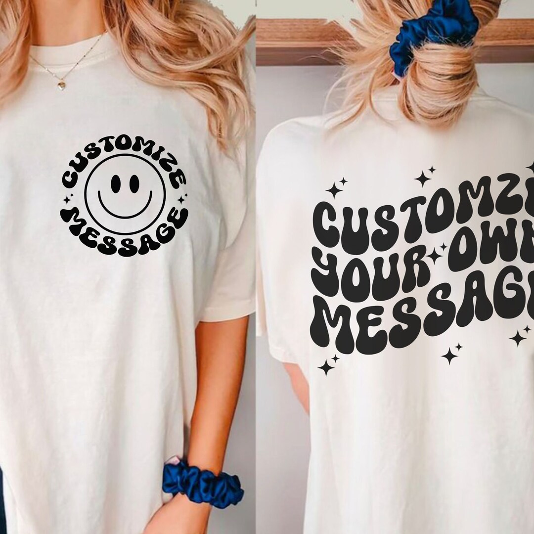 Front and Back Svg, Custom Wavy Text Svg, Custom Wavy Letters Svg ...