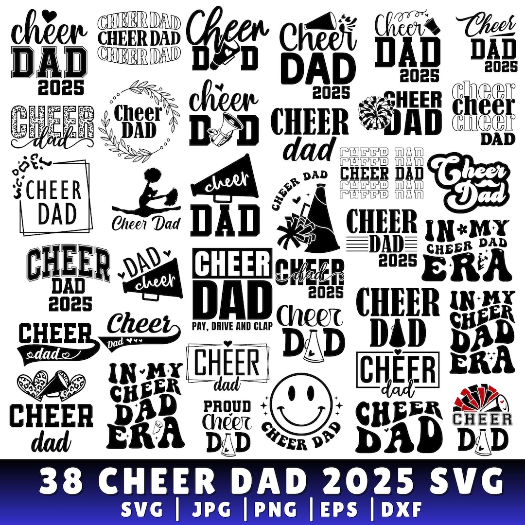 2025 Cheer Dad SVG Bundle, Cheer Dad Png, Cheerleader's Dad SVG, Funny ...