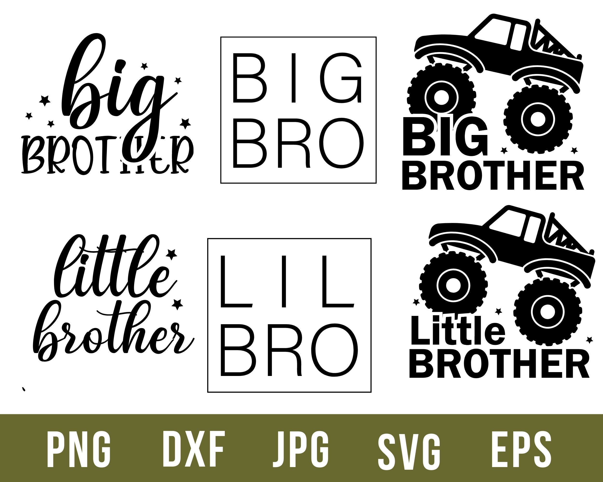 Bundle of Lil Bro Svg Big Bro Svg Sibling Svg Brother Svg - Etsy Australia