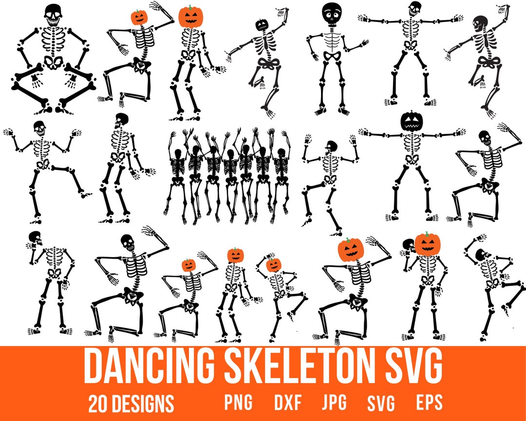 Dancing Skeleton Svg, Skeleton Dance Svg, Skeleton Svg, Halloween Shirt ...