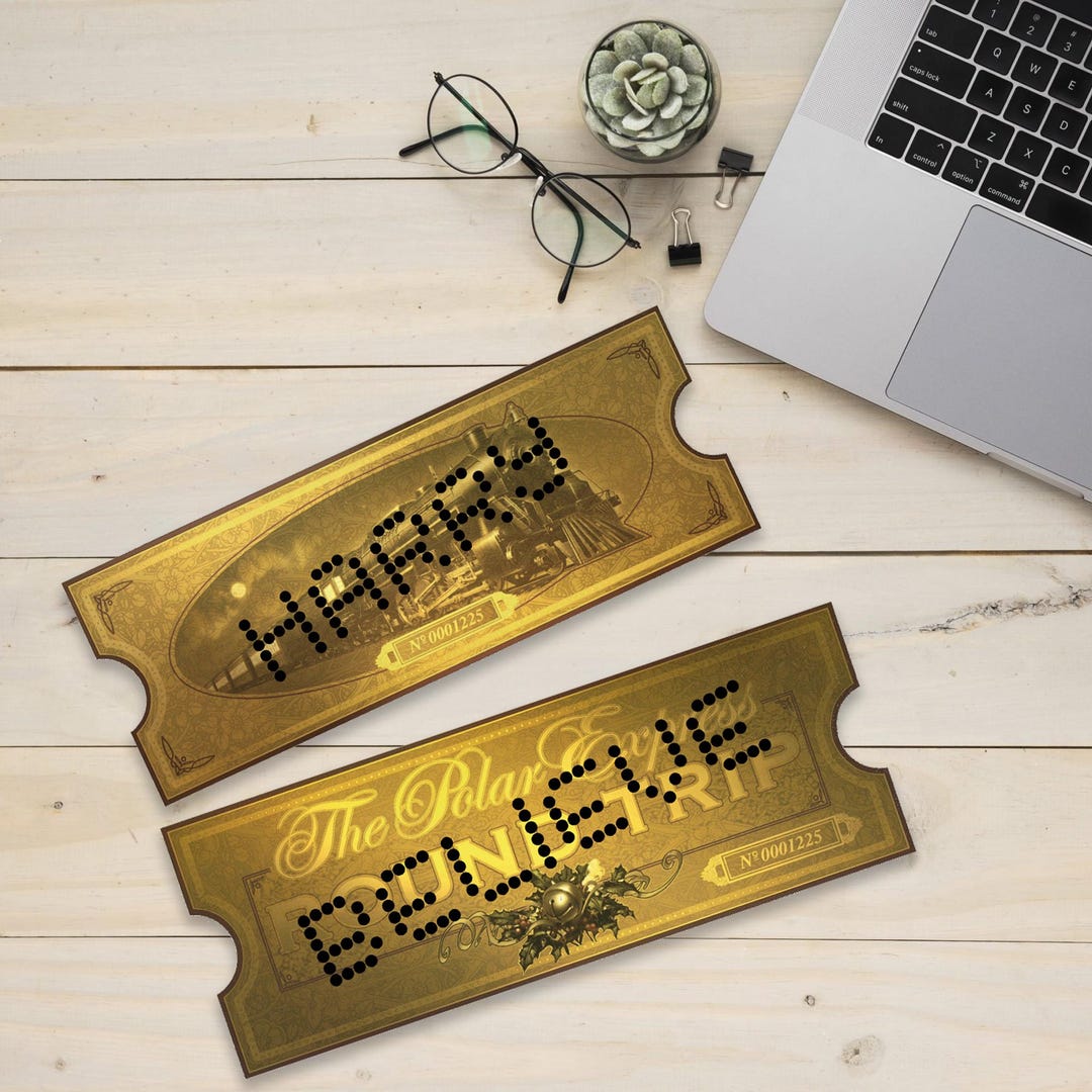 Personalized Polar Express Ticket Printable North Pole Ticket Canva ...